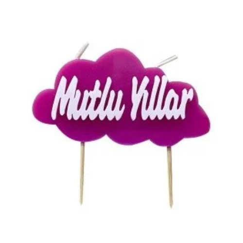 Mutlu Yıllar Yazılı Mum – Nuga